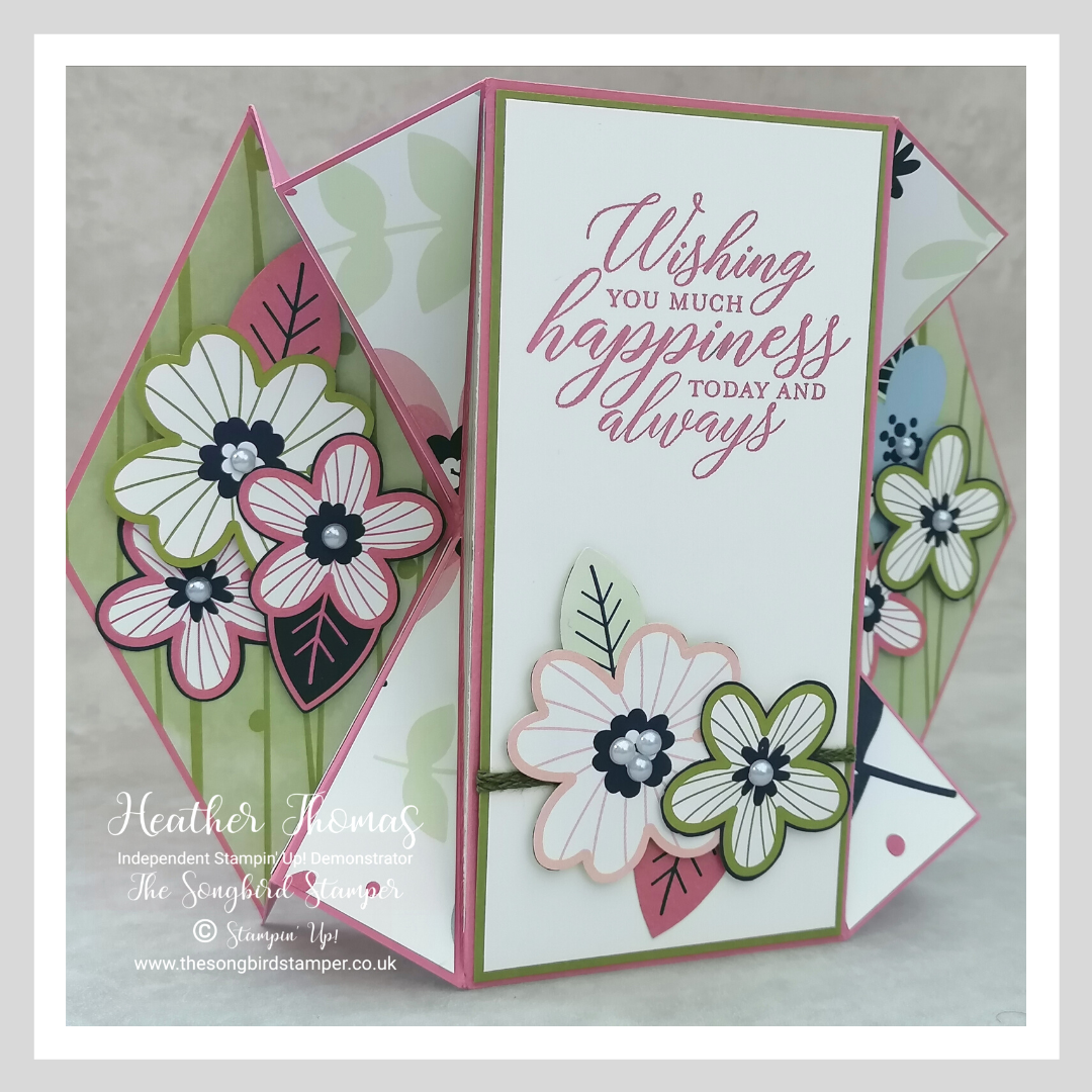 How to make a double diamond fold card… - The Songbird Stamper